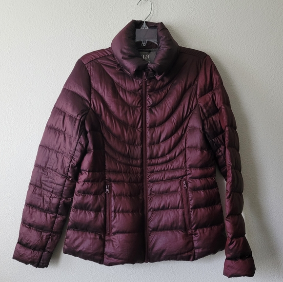 a.n.a | Jackets & Coats | Down Packable Ana Maroon Red Jacket Puffy ...